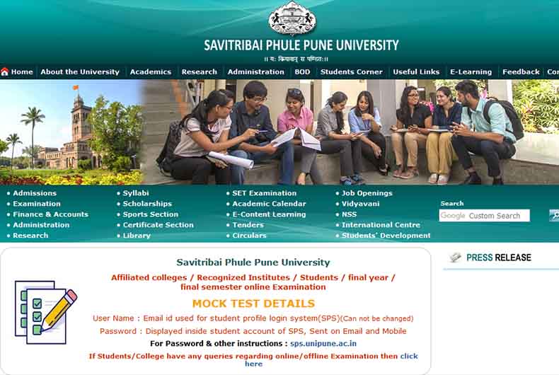 Pune University releases Mock Test for Final Year students | ummid.com