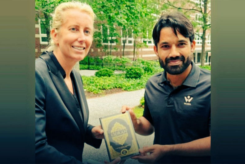 Pak Cricketer Rizwan Gifts Holy Quran to Harvard Teacher | ummid.com